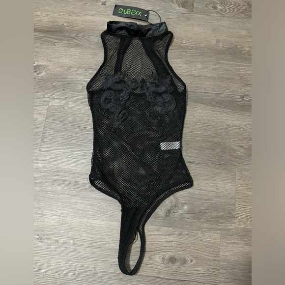 Dolls Kill | Tops | Nwt Dolls Kill Club Exx Dragon Fishnet Bodysuit | Poshmark